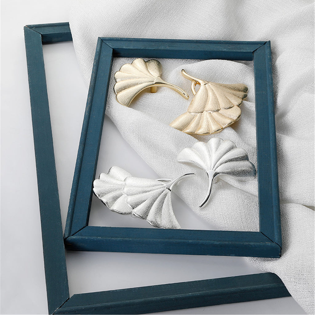 Ginkgo Leaf Shape Knob，Solid Drawer Pulls，Creative Decorate Pulls for ...