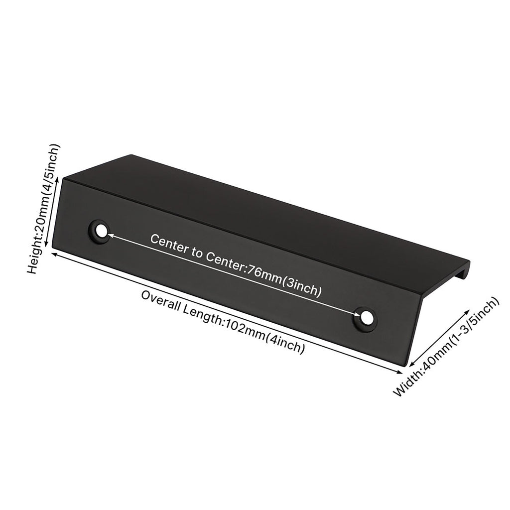 Modern Finger Edge Pulls Tab Pull 102mm/4" Length Finger Drawer Pulls ...